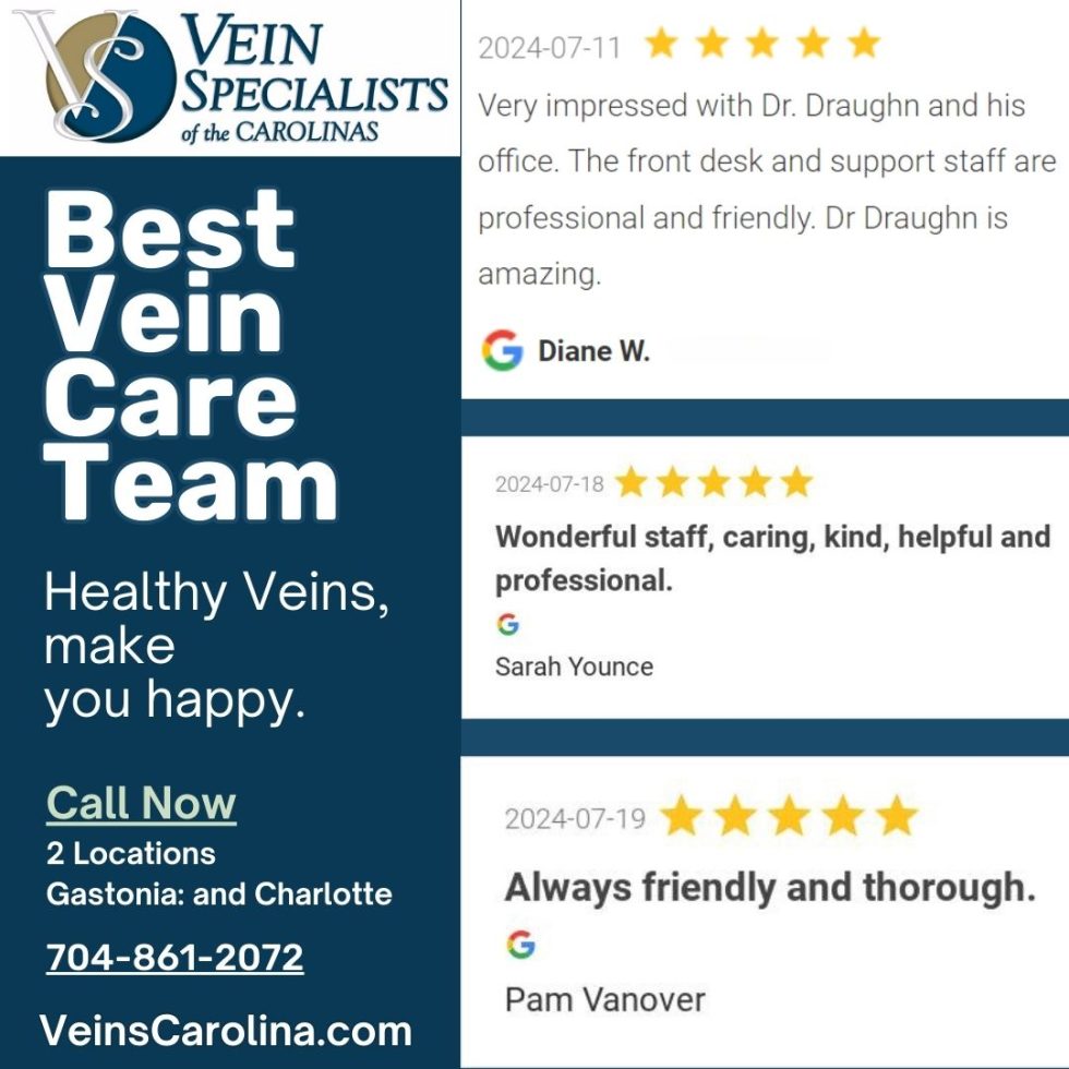 5 Star Vein Care - "We Love Our Patients!" - Vein Specialists of the Carolinas